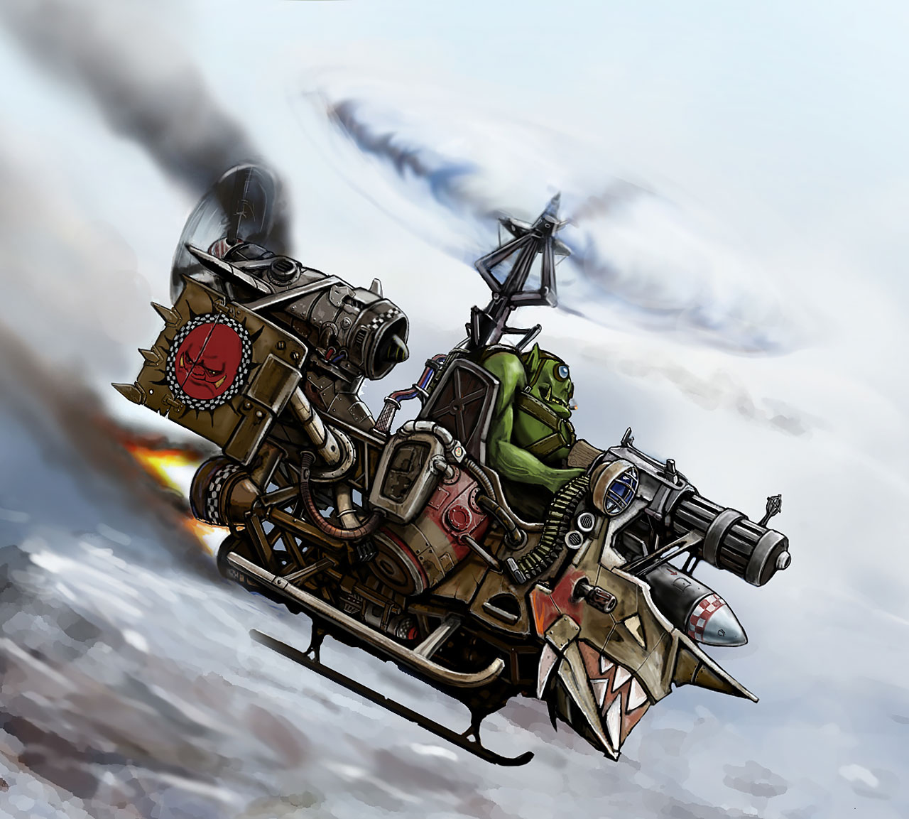 Deffkopta - Art by Evgeny Kornukov - 40K Gallery