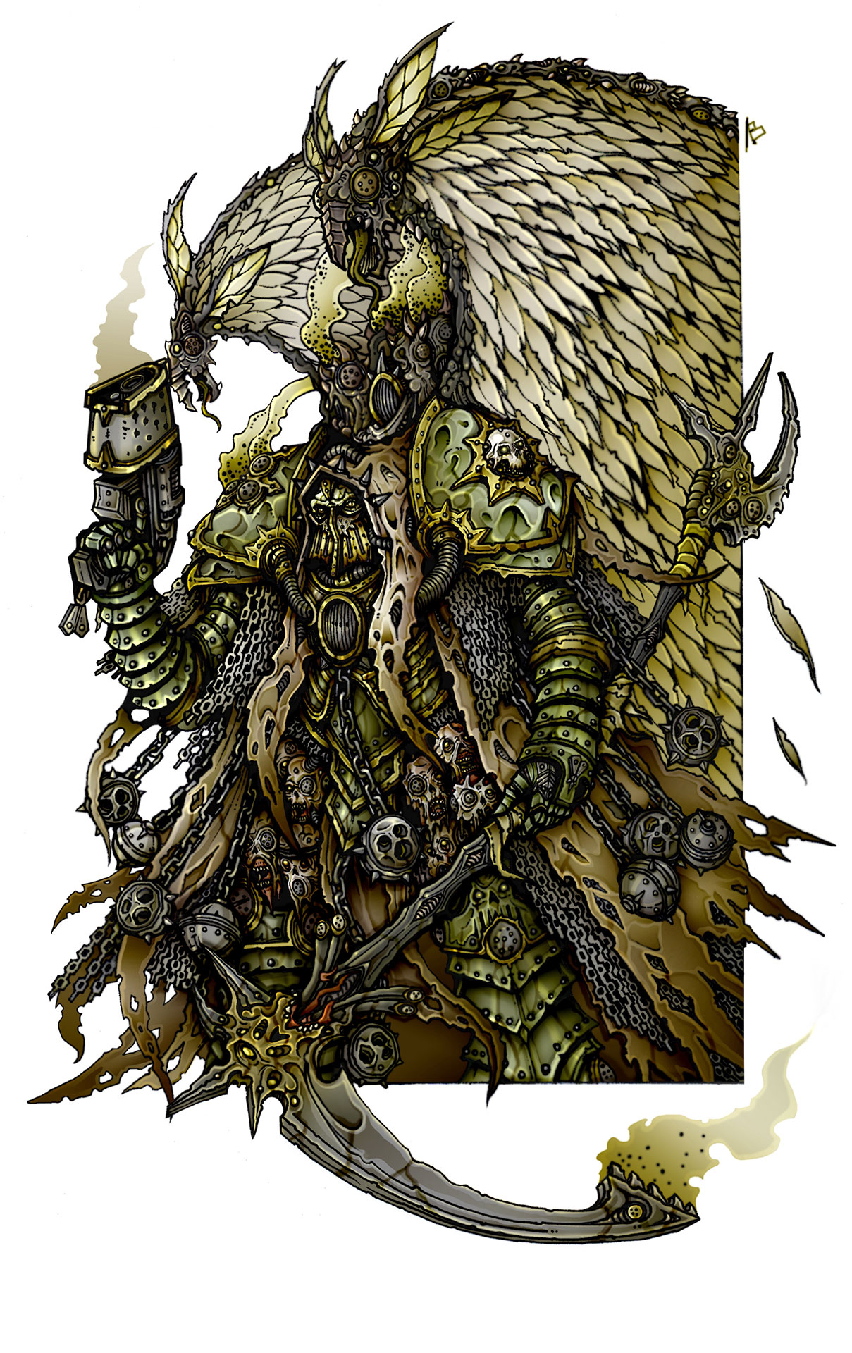 Mortarion - Art by Vasiliy Loginov - 40K Gallery