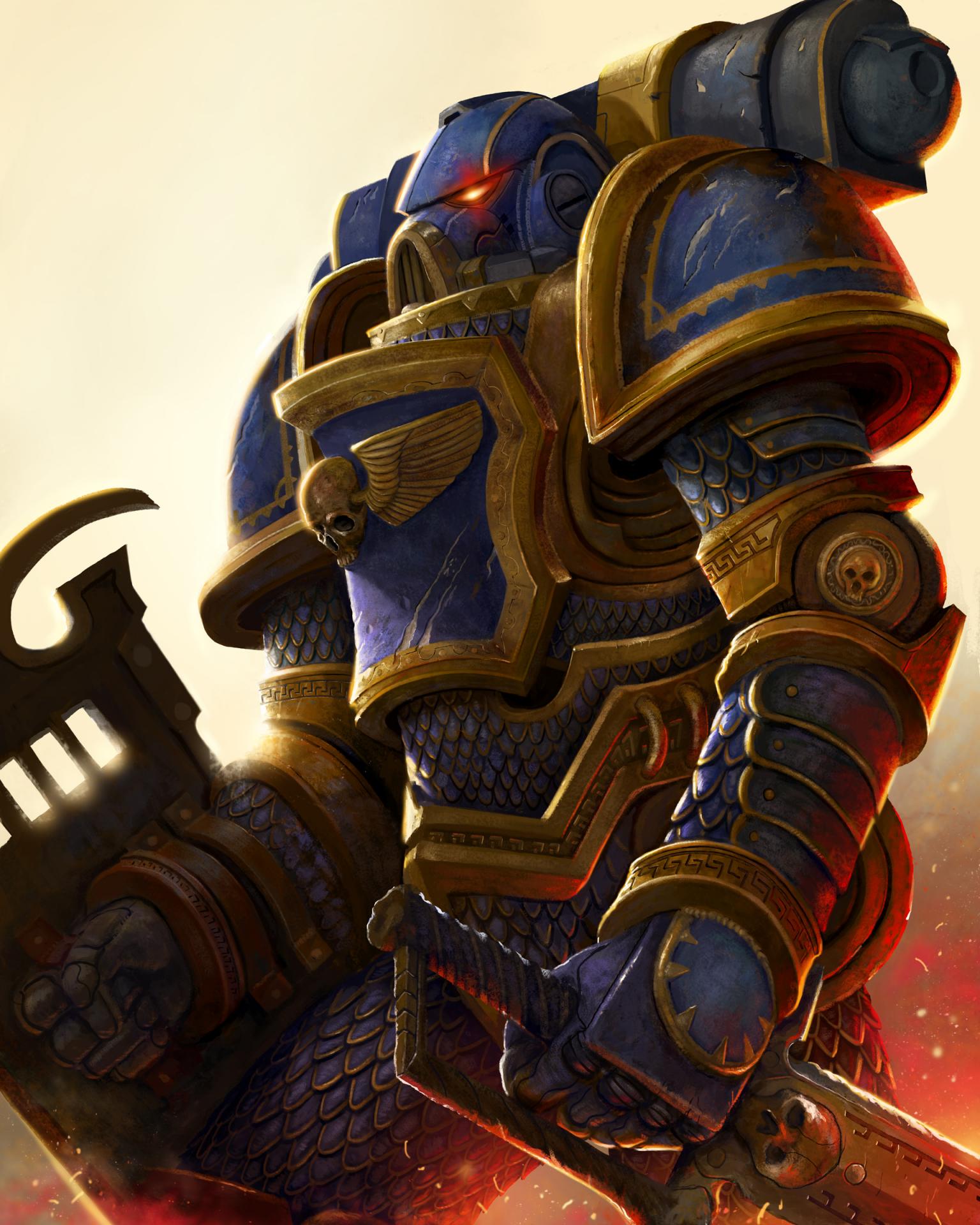 Power Armour - Art by Ben Winfield - 40K Gallery