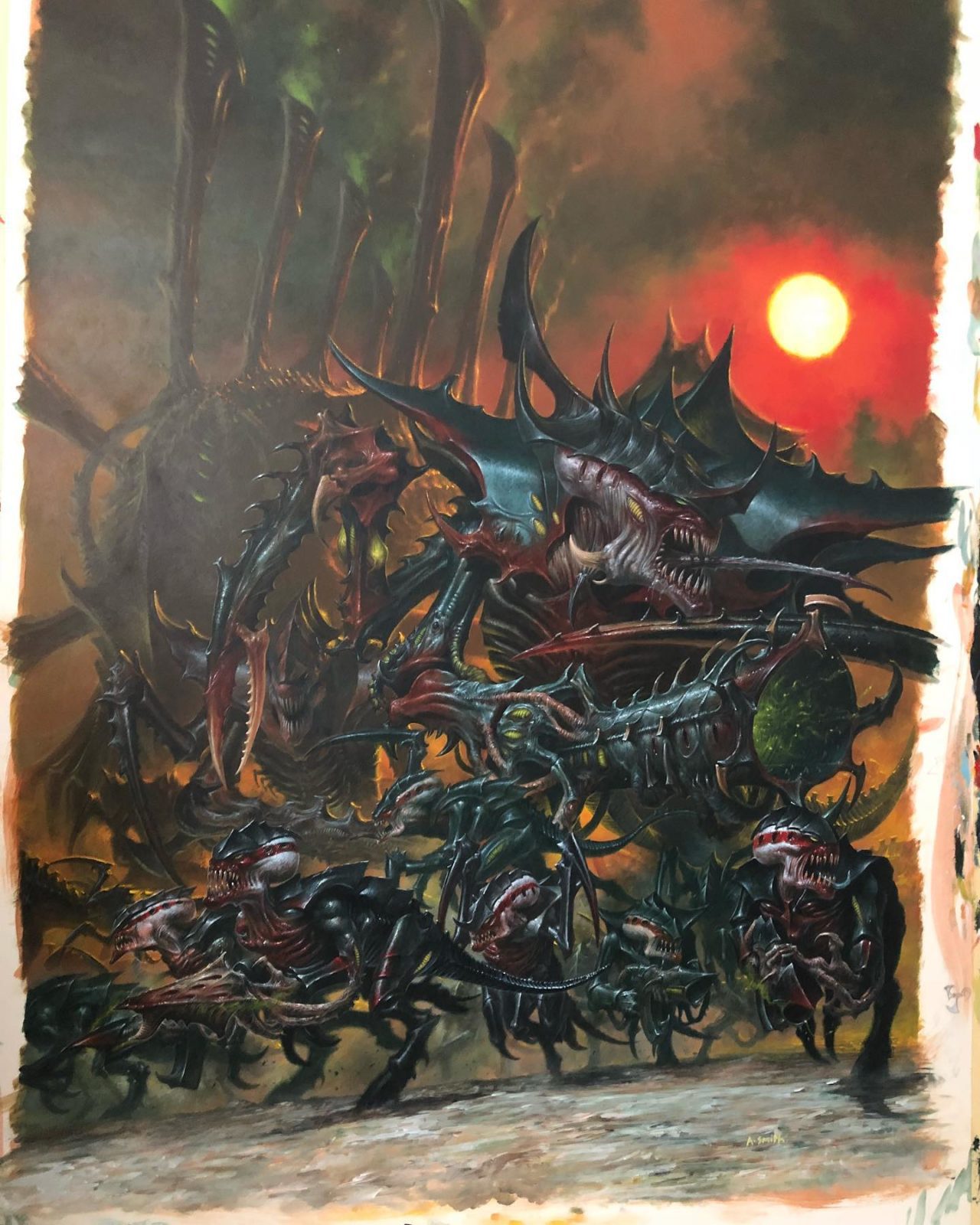Hive Fleet Behemoth - Art by Adrian Smith - 40K Gallery