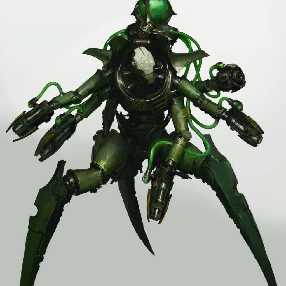 Necron Hexmark Destroyer - Art by Igor Sid - 40K Gallery
