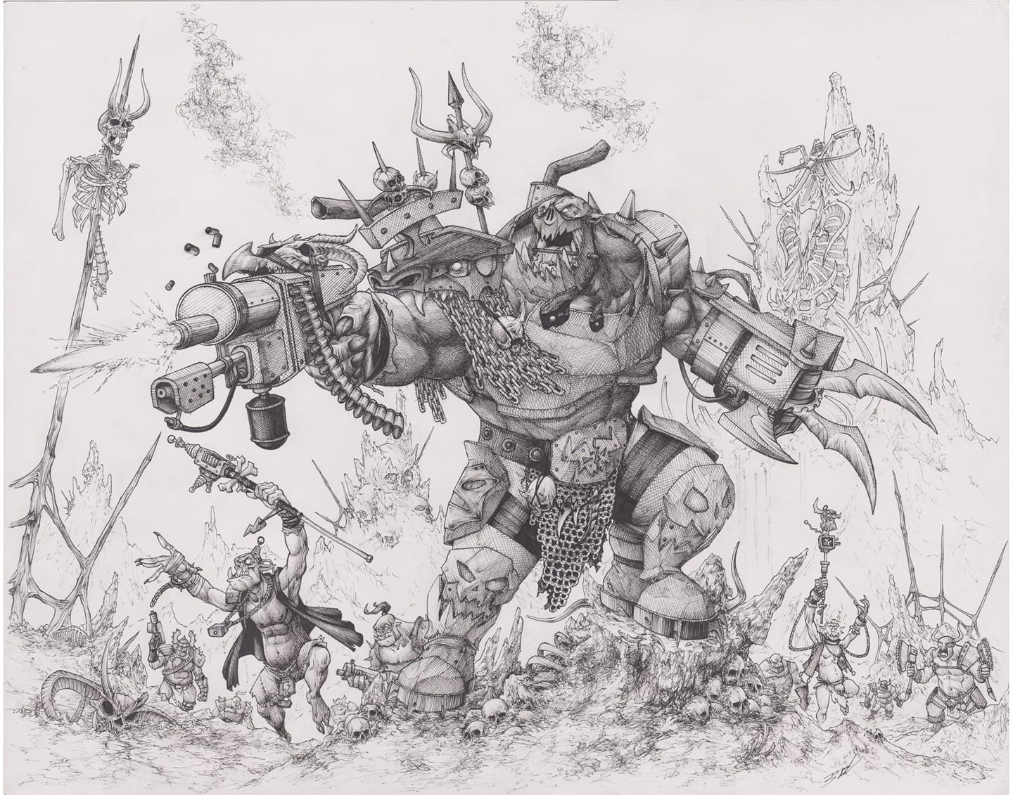 Tuska the Daemon-Killa - Art by Daniel J. Schneider - 40K Gallery