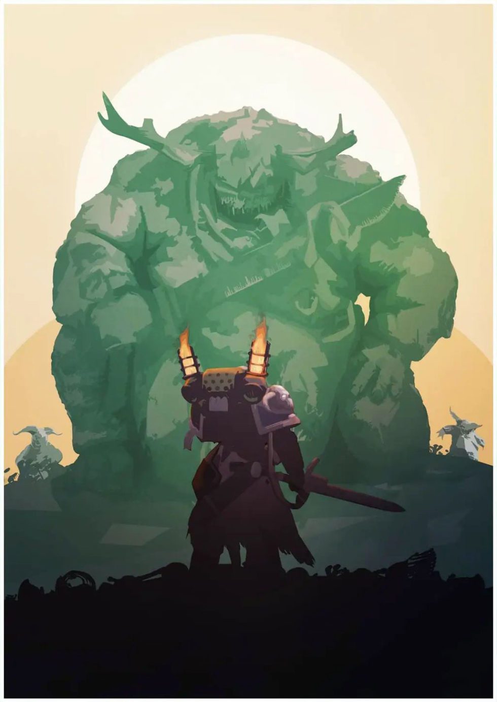 Facing the Great Unclean One - Art by Luka G. Fischer - 40K Gallery