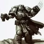 Deadpool Space Marine - Art by Diego Fonteriz - 40K Gallery