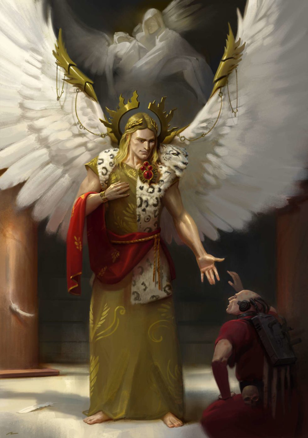 Sanguinius - Art by Mauro Belfiore - 40K Gallery