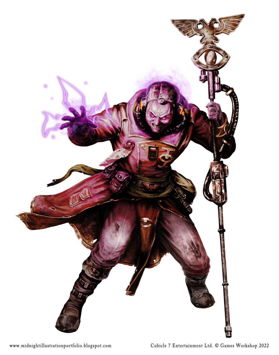 Sanctioned Psyker Somnus - Art by Sam Manley - 40K Gallery