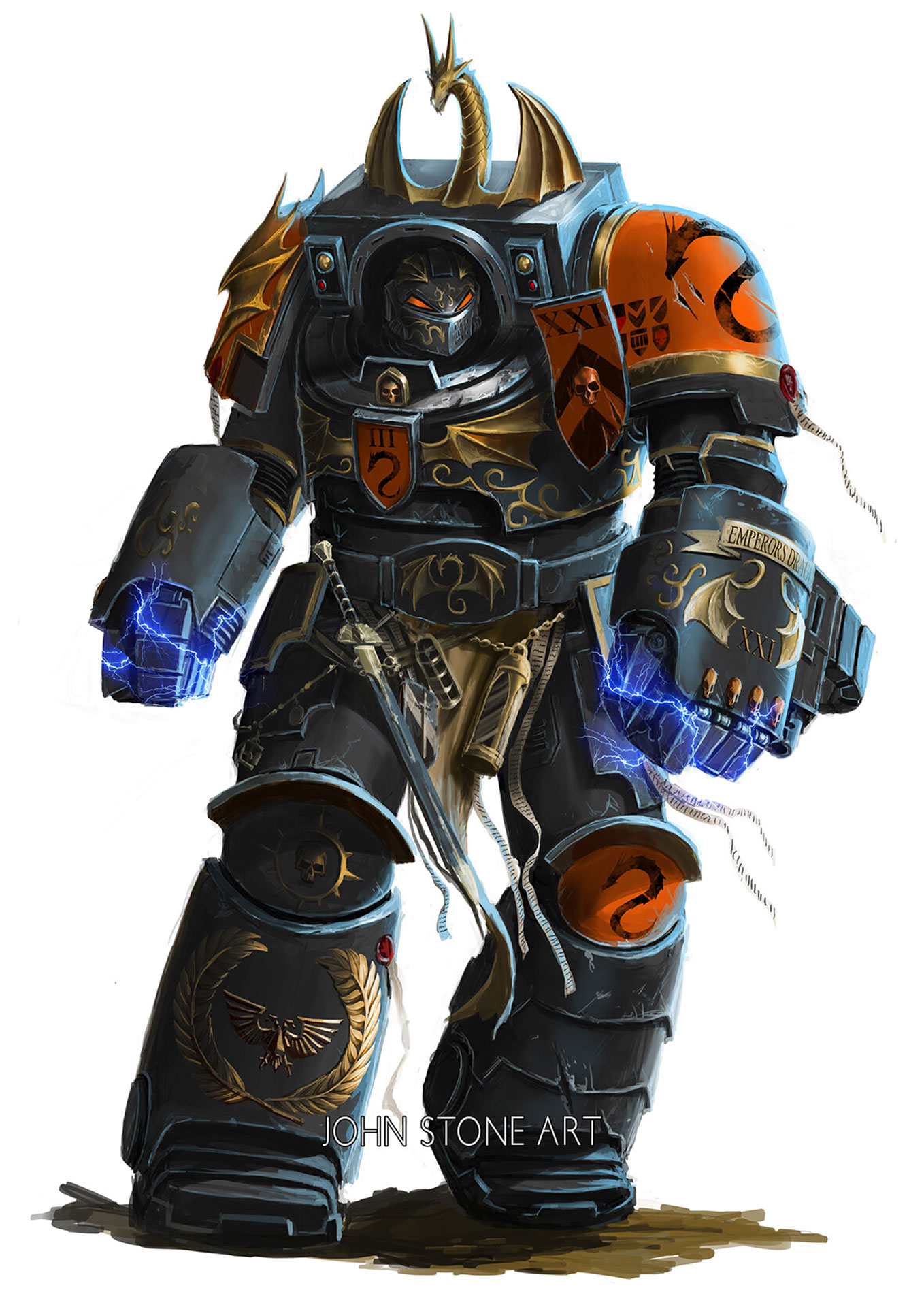 Grandmaster Beltharion - Art by John Stone - 40K Gallery