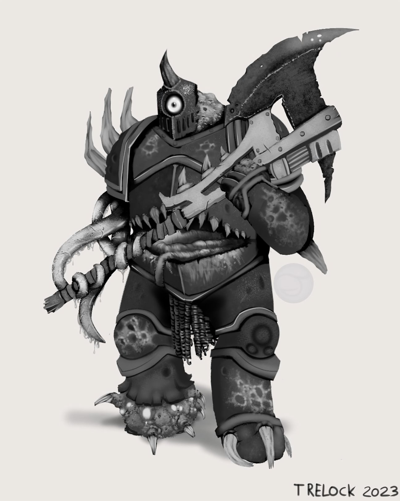 Plague Marine - Art by Trelock - 40K Gallery
