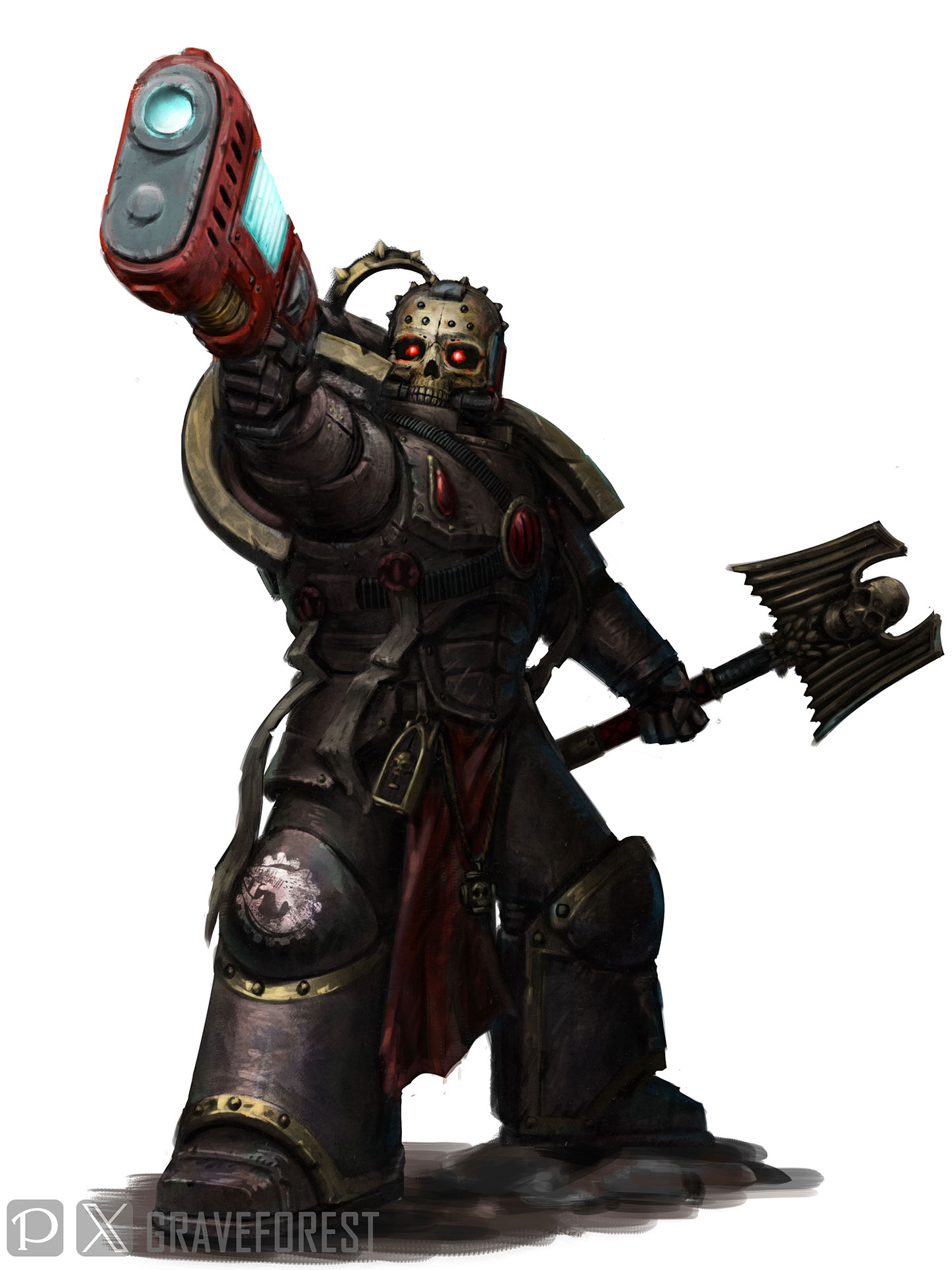 Chaplain - Art by Graveforest - 40K Gallery