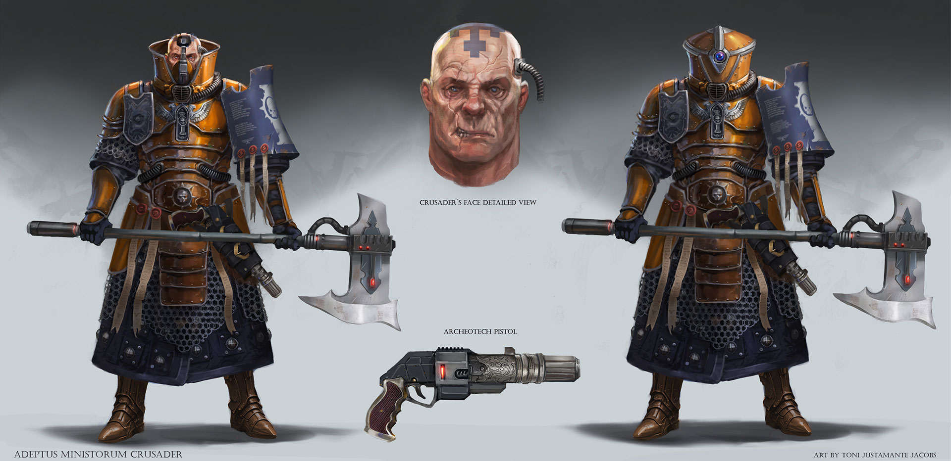Crusader - Art by Toni Justamante Jacobs - 40K Gallery